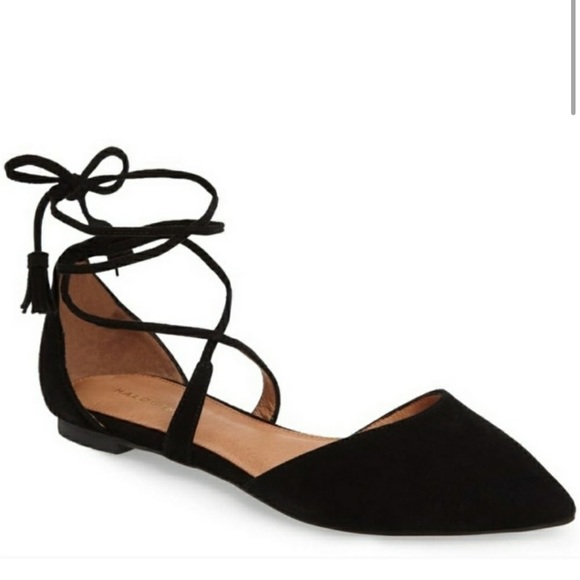 Halogen | Shoes | Halogen Lace Up Pointed Toe Ballet Flats | Poshmark